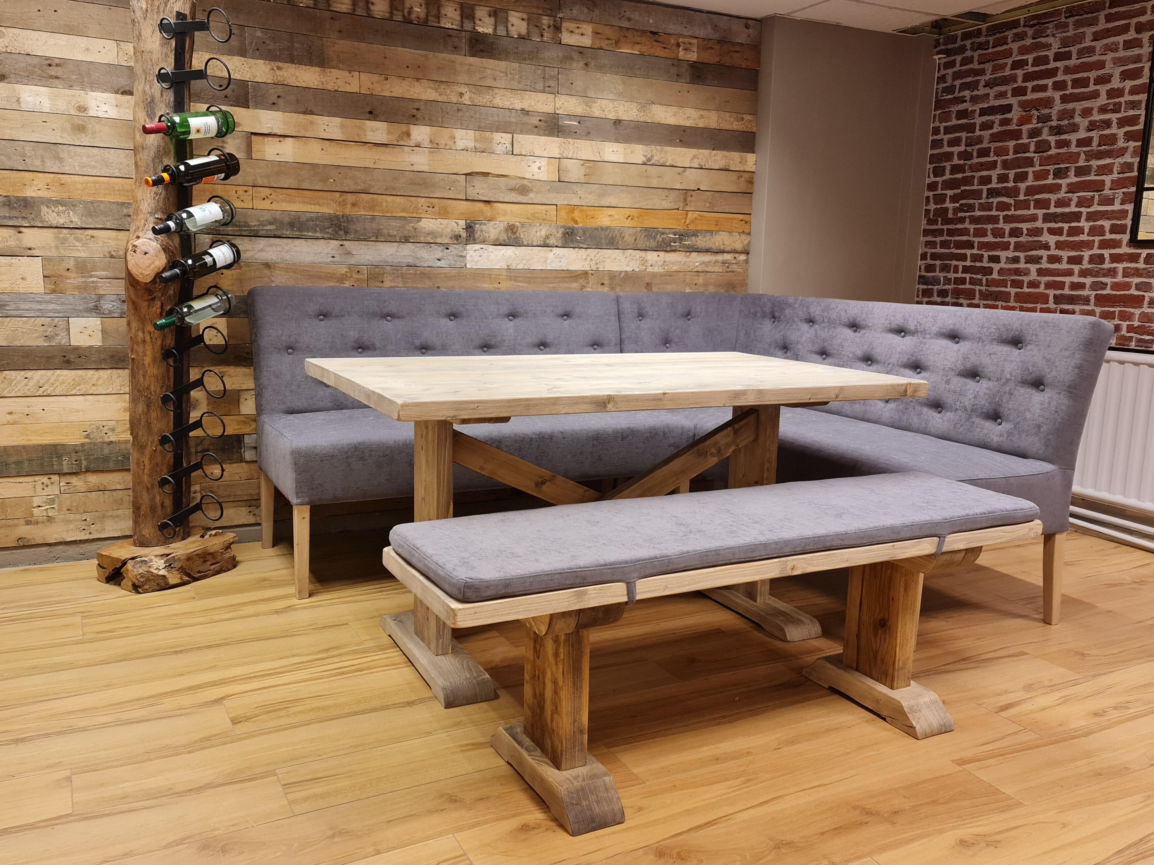 Burton LHF Corner Dining Set With Bench - Magnum Furniture