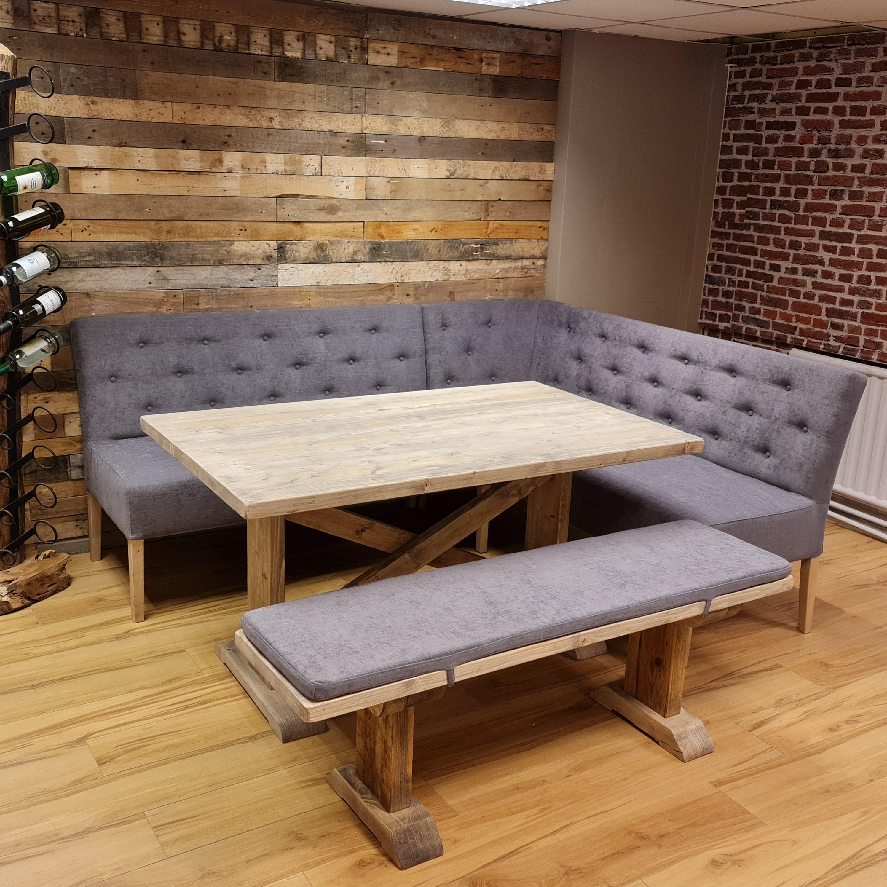 Burton LHF Corner Dining Set With Bench - Magnum Furniture