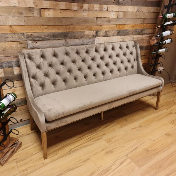 Button back dining bench store
