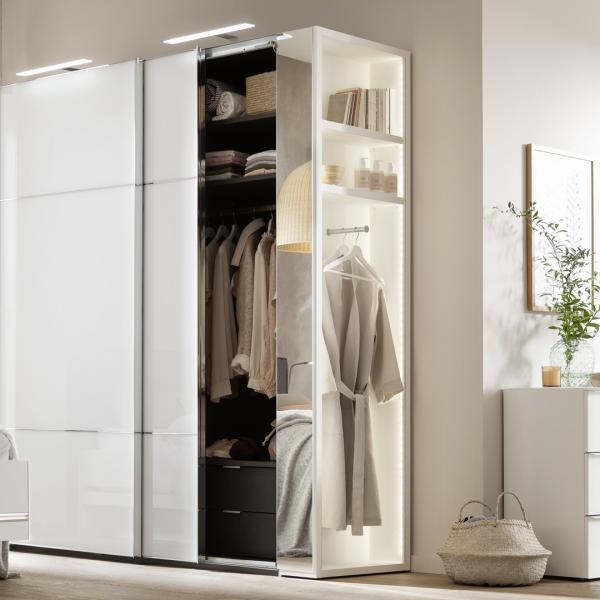 240cm 2 Sliding Door Robe with Open End | Magnum Furniture