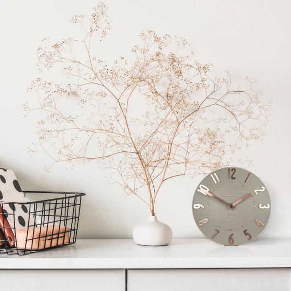 6" Mulberry Mantel Clock Rose Gold | Magnum Furniture