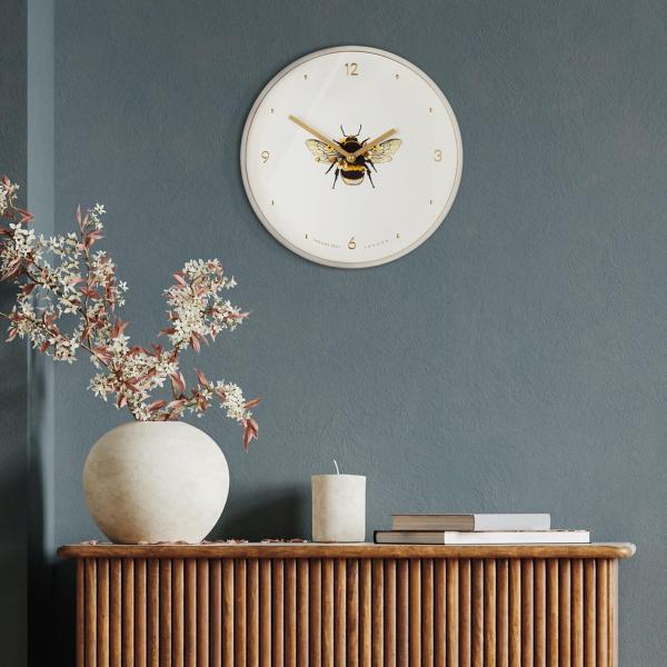 12" Bee in Bloom Wall Clock | Magnum Furniture