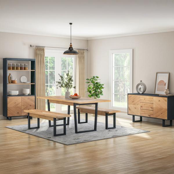 Harlem Fixed Top Dining Table 145cm | Magnum Furniture