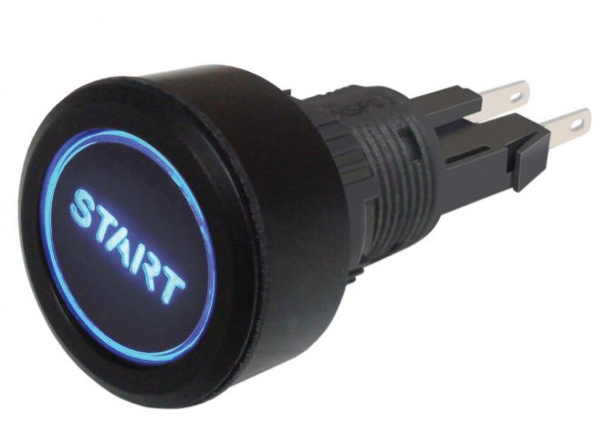 Motorsport Push Button Switch Start Momentary All Black SW9001 | Europa ...