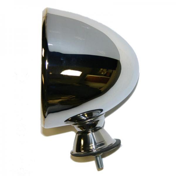 Single Bolt Racing Mirror Chrome Convexed Glass Lens Raydyot Style ^246 ...