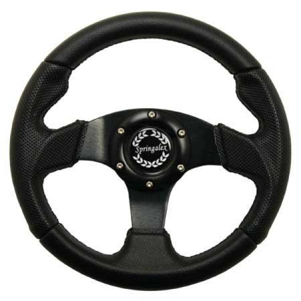 Springalex Sports Vinyl Covered Steering Wheel Black Centre 345mm ...