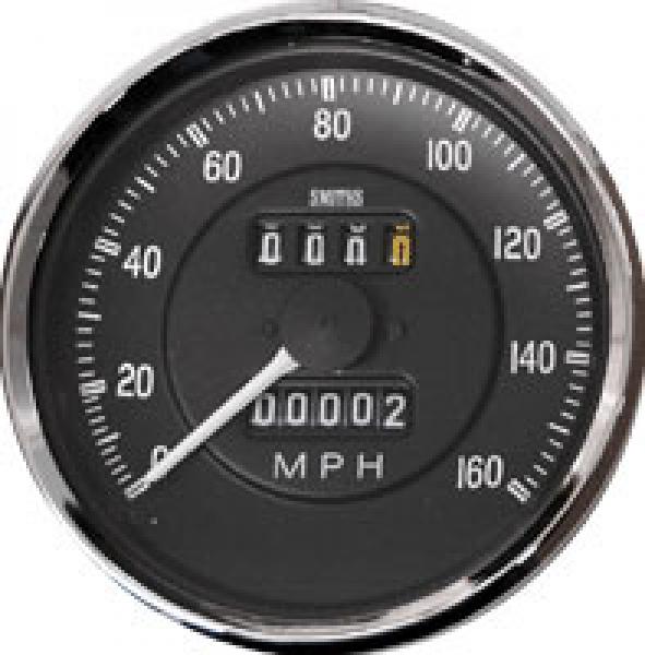 Classic Cobra Speedometer Smiths 0-160 Mph Clockwise 100mm Mechanical ...