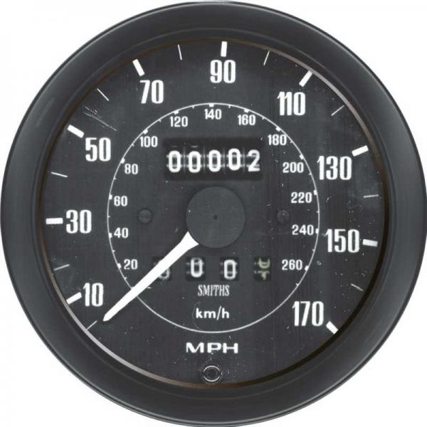 Smiths Mechanical Speedometer 170Mph Black / Black Bezel 100mm | Europa ...