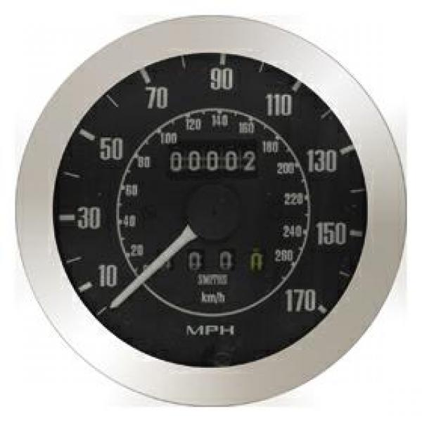 Smiths Mechanical Speedometer 170Mph Black / Chrome Bezel 100mm ...