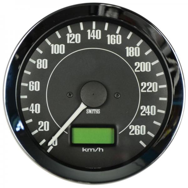 Smiths Electrical Speedometer 100mm 270kmh Black Half Round Chrome IVA ...