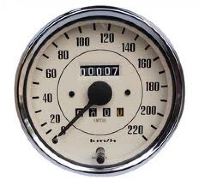 Smiths Mechanical Speedometer 220 Kmh Magnolia / Chrome Bezel 100mm ...