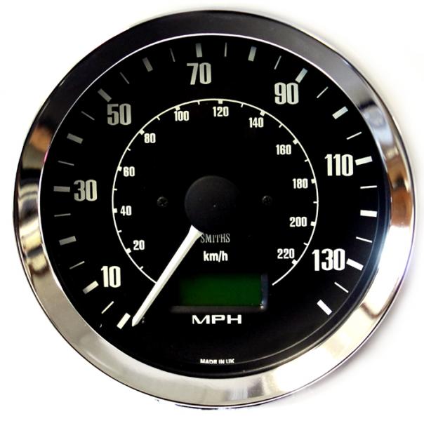 Smiths Electrical Speedometer 80mm 0-140mph Black Half Round Chrome IVA ...